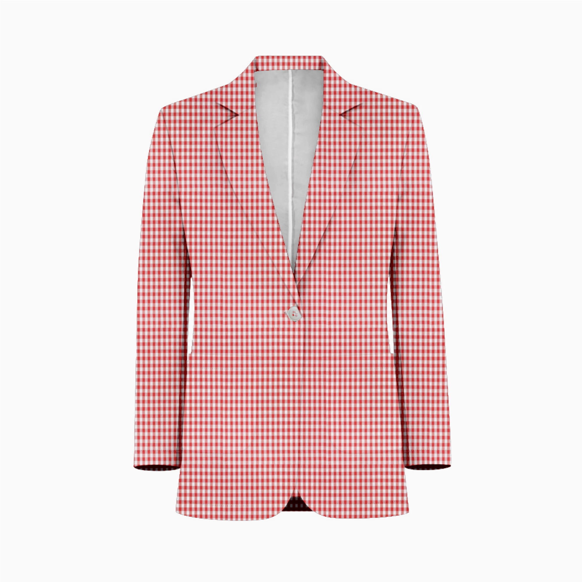Red Gingham Check Mens Suits Shawl Collar Slim Fit Suit Mens Groom ...