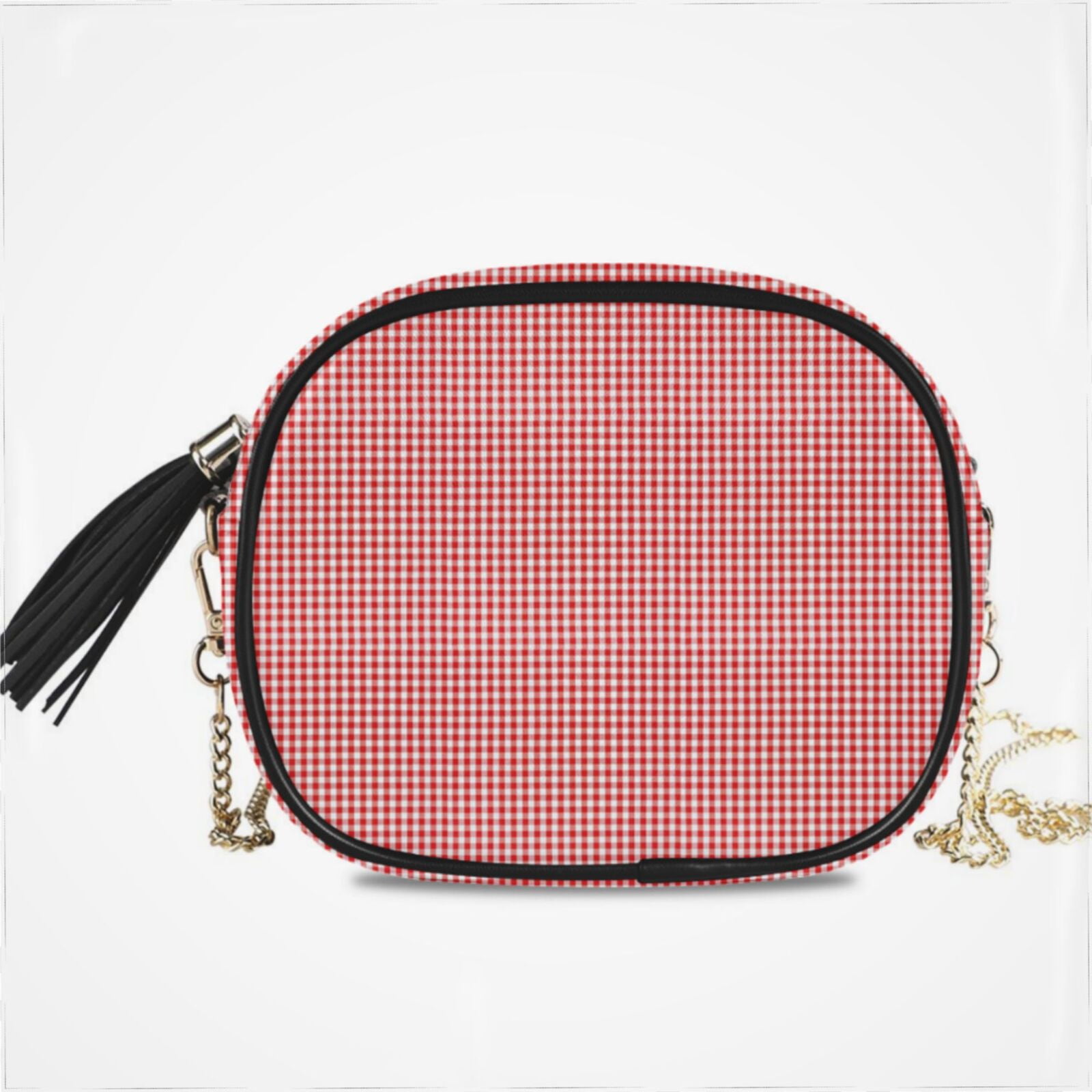 Red Gingham Check Women'S Vintage Crossbody Bag Fashion Purses Bag ...