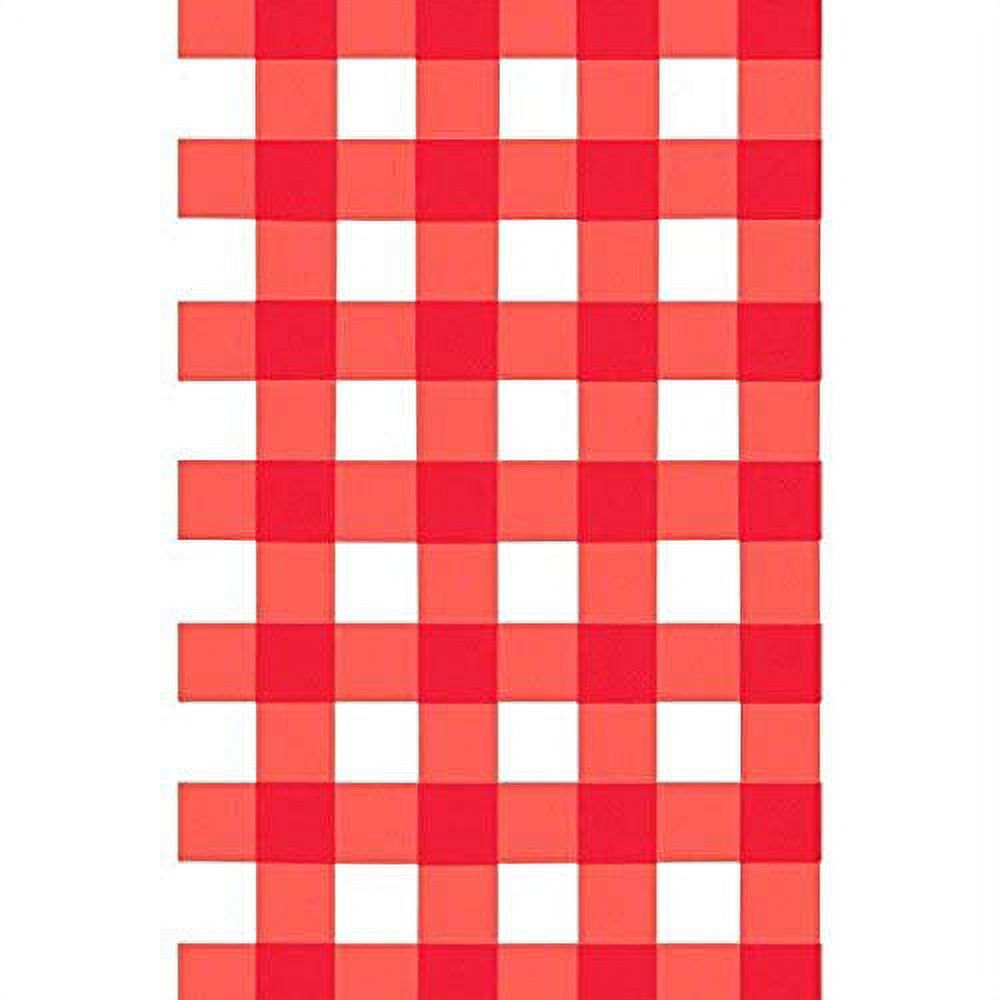 Red Gingham Plastic Table Cover - Walmart.com