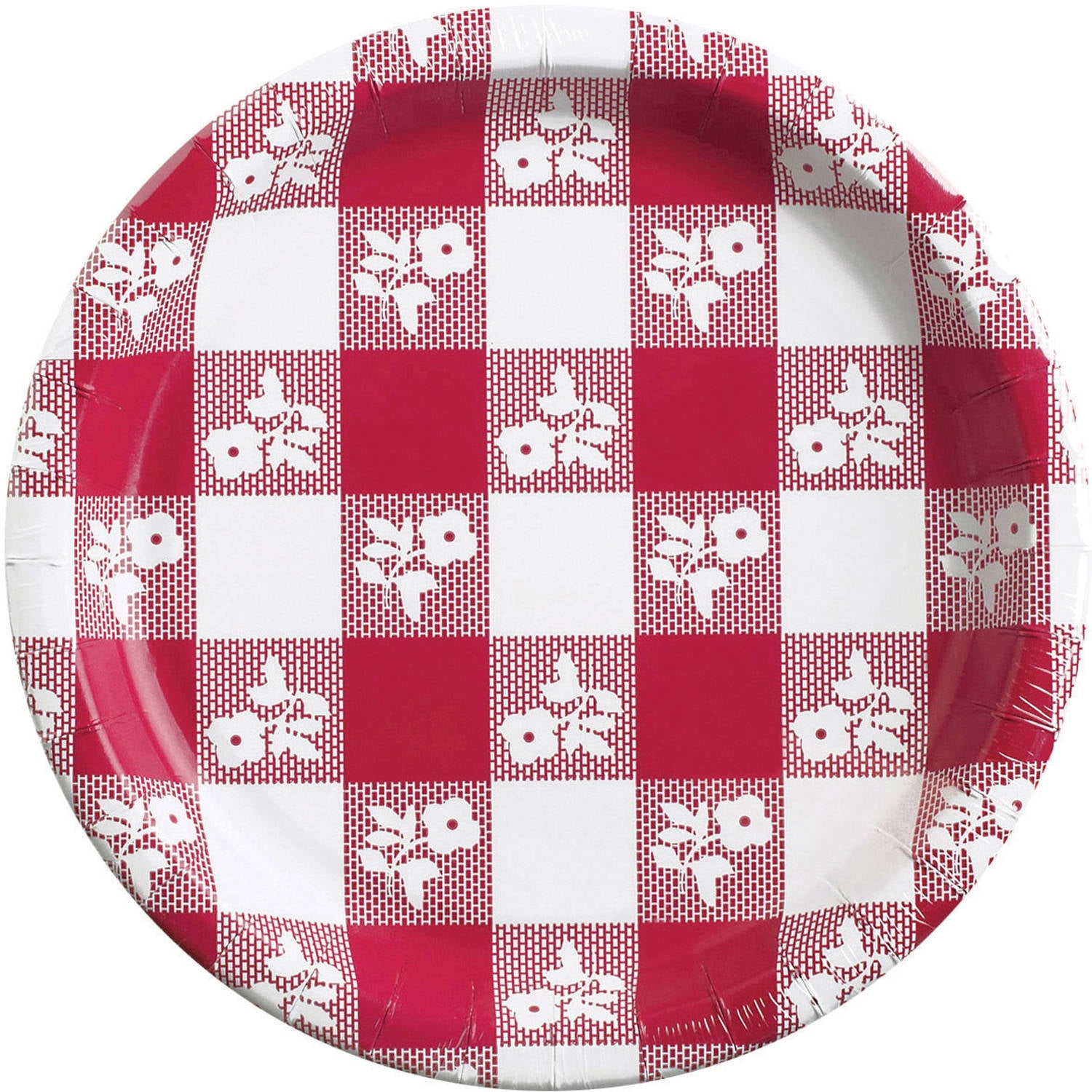 Red Gingham Plates, 25pk - Walmart.com