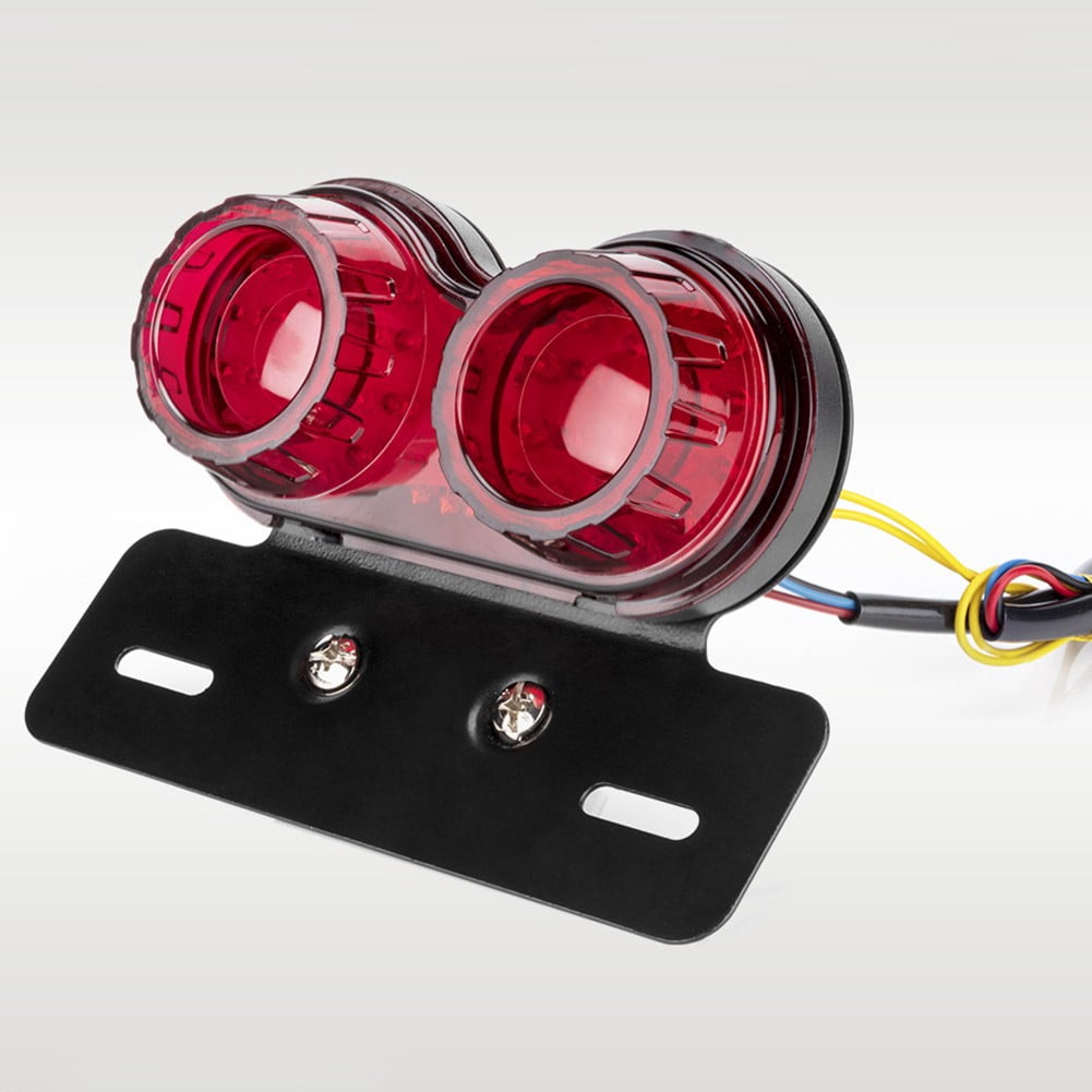 Red Glasses Motorbike License Plate Led Integrated Tail Light Stop ...