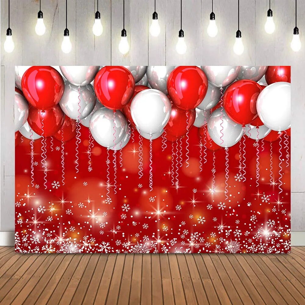Red Glitter Balloons Backdrop for Photography Adult Women Theme ...