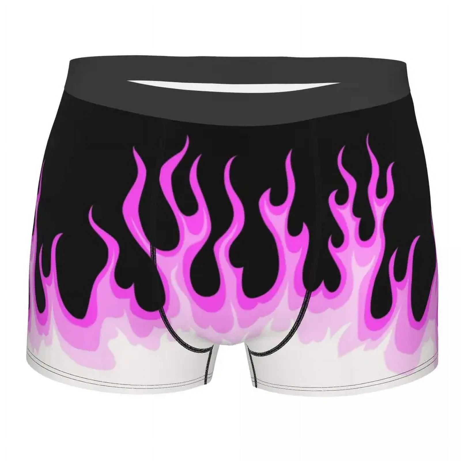 Red Glitter Racing Flames Boxers Shorts Men Vintage Burning Fire Briefs ...