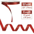 Red Glitter Ribbon Gift Wrapping Cut Edge Ribbon 3/8 Inch X 25 Yards ...