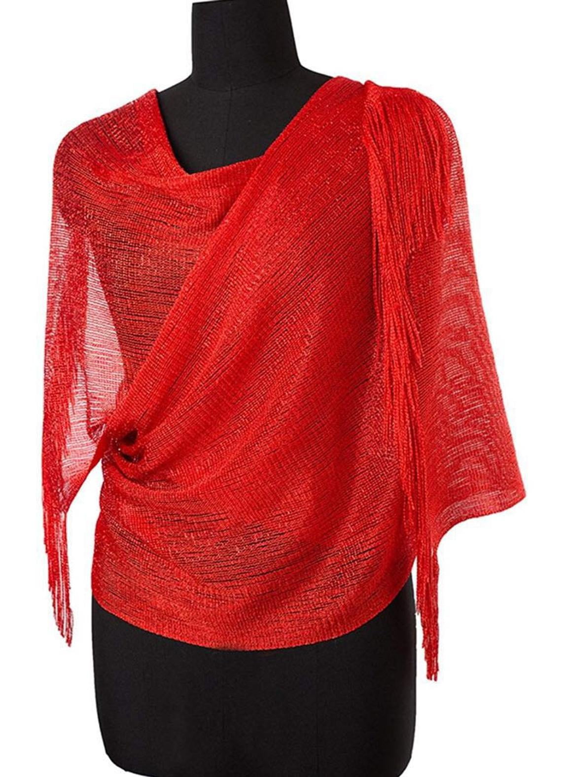 Red Glitter Scarf Shawl / Mothers Day Gift / Wedding Favor Gift ...