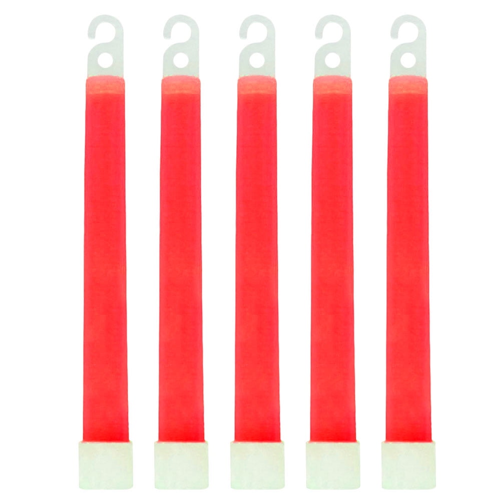 Red Glow Sticks,Premium Bright 6” Snap Light Sticks for Emergency Glow ...