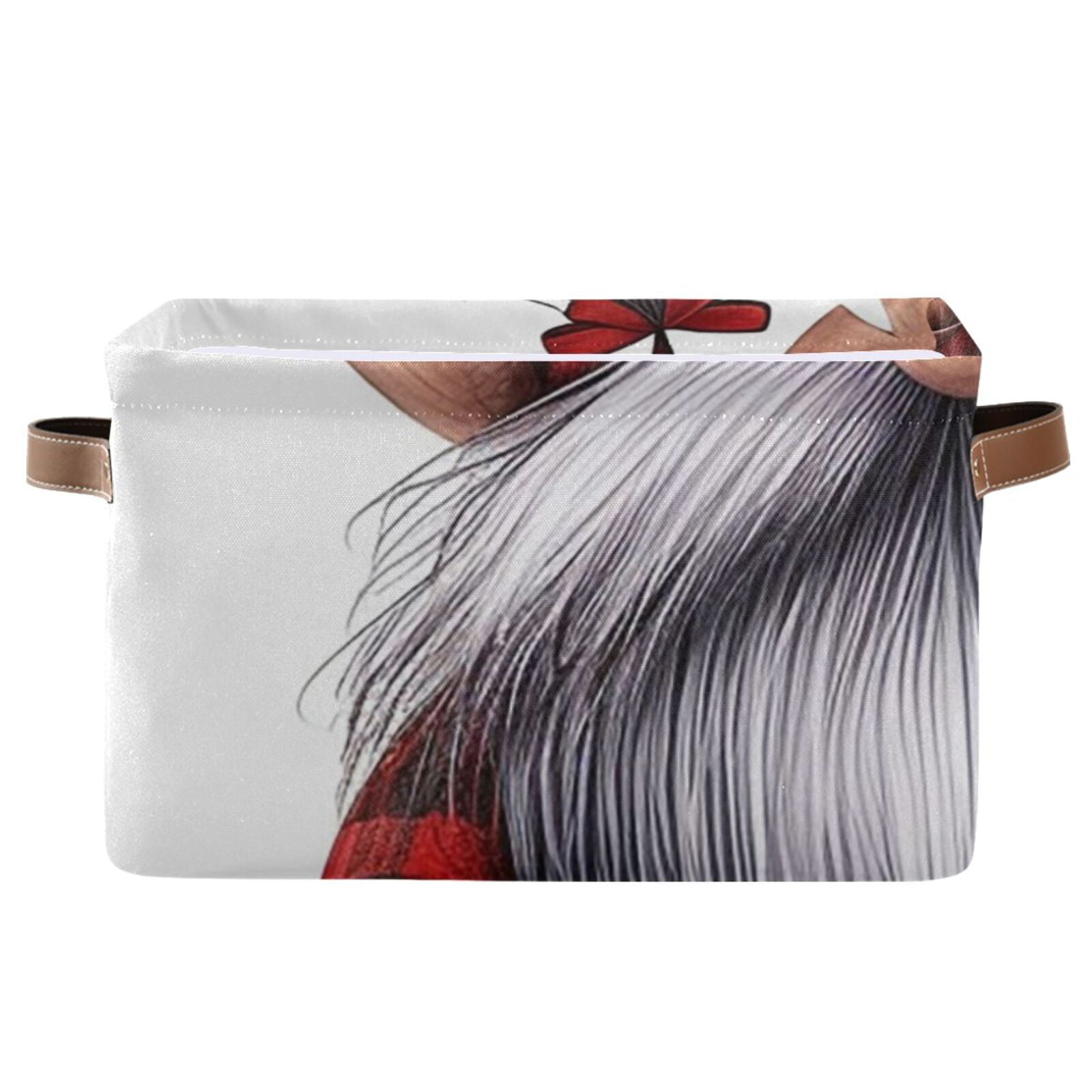 Red Gnome Heart Storage Bins Baskets With Handles Storage Box Clothes ...