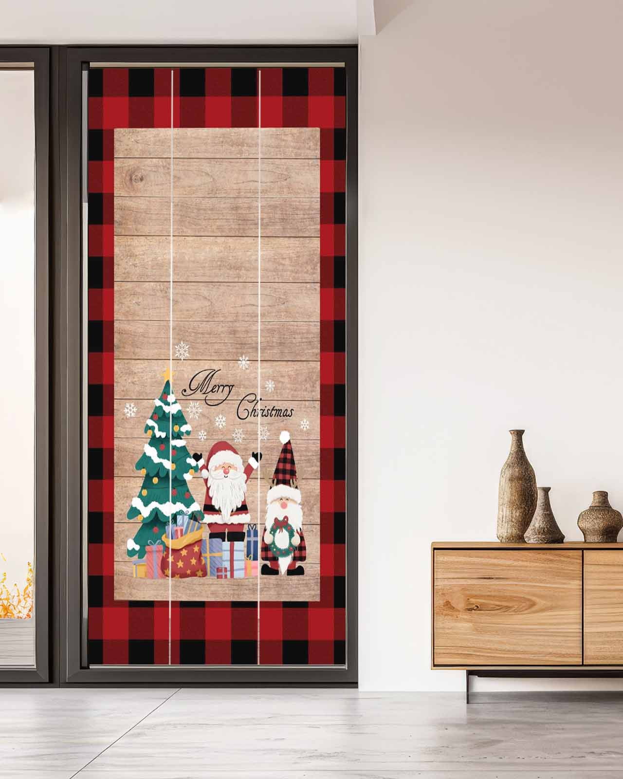 Red Gnomes Christmas Window Privacy Film Stained Glass Window Film ...