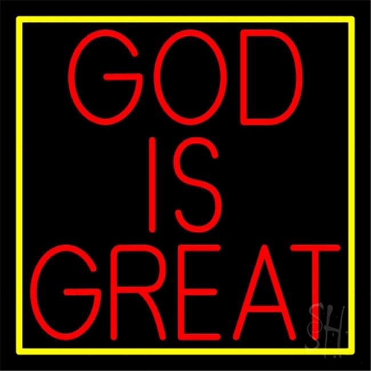 Red God is Great with Border Neon Sign, 24 x 3 x 24 in. - Walmart.com