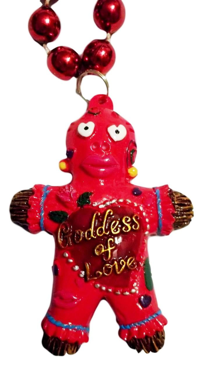 Red Goddess of Love Voodoo Bead Mardi Gras Beads Party Favor Necklace ...