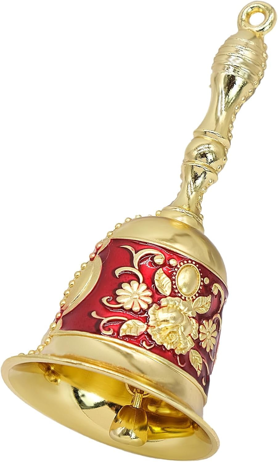 Red Gold Christmas Handbell, Xmas Party Dinner Bell, Service Bell ...