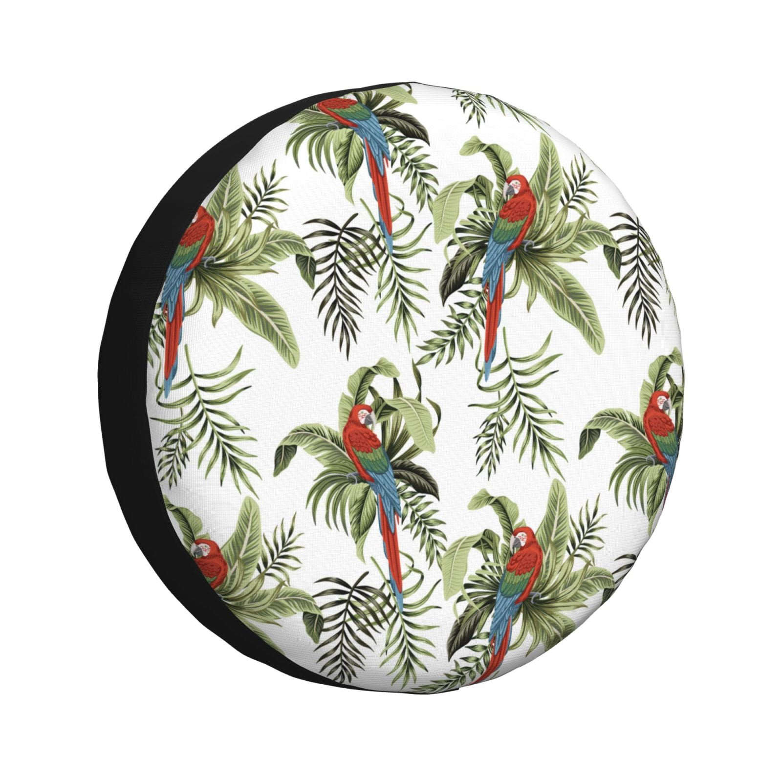 Red Gold Cute Macaw Parrot Plant Spare Tire Cover for Trailer Camper RV ...