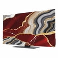 Red Gold Marble TV Dust Cover 43 Inch, Glitter Geometric Marble Foil ...