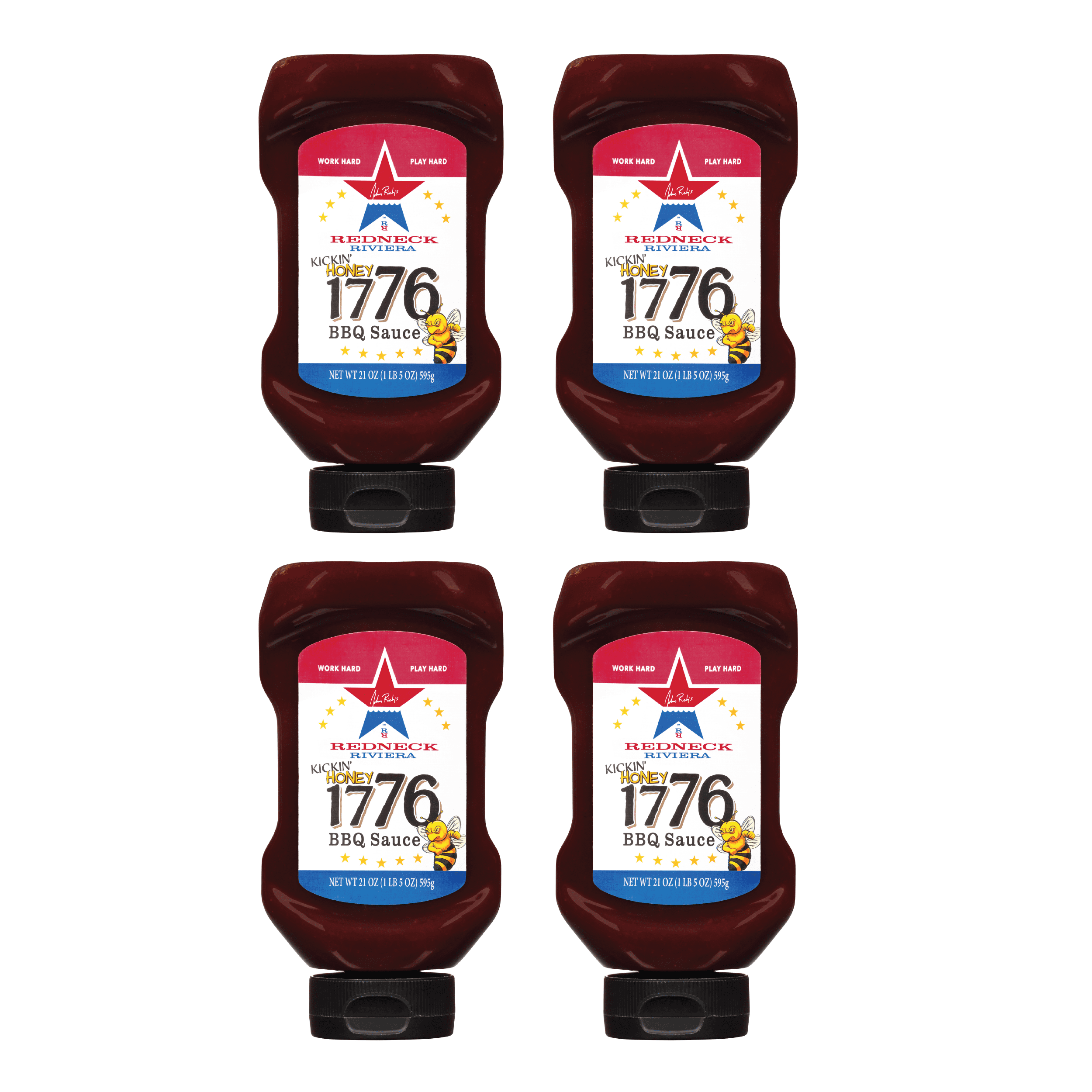 Red Gold Redneck Riviera Kickin’ Honey 1776 BBQ Sauce, No High Fructose ...