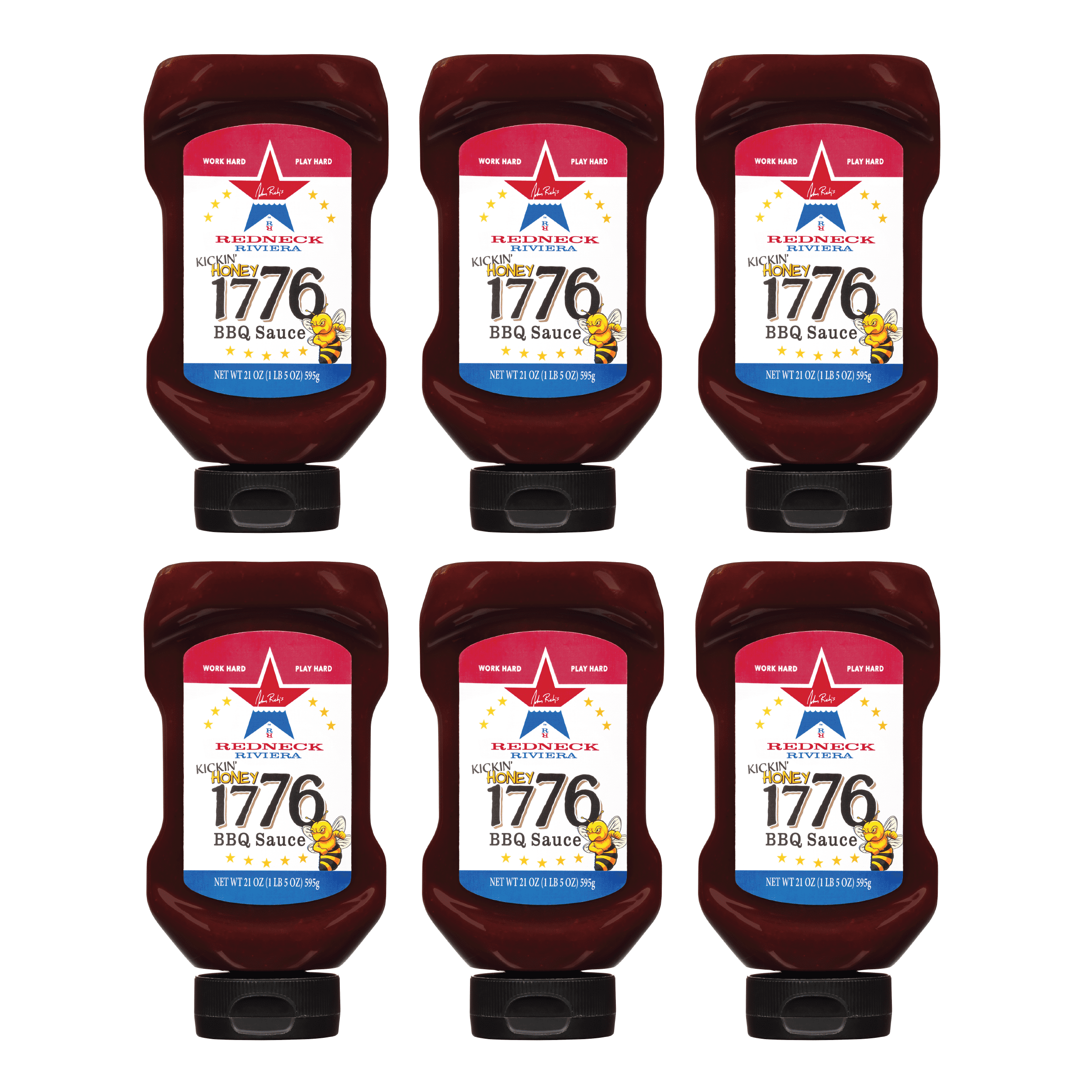 Red Gold Redneck Riviera Kickin’ Honey 1776 BBQ Sauce, No High Fructose ...