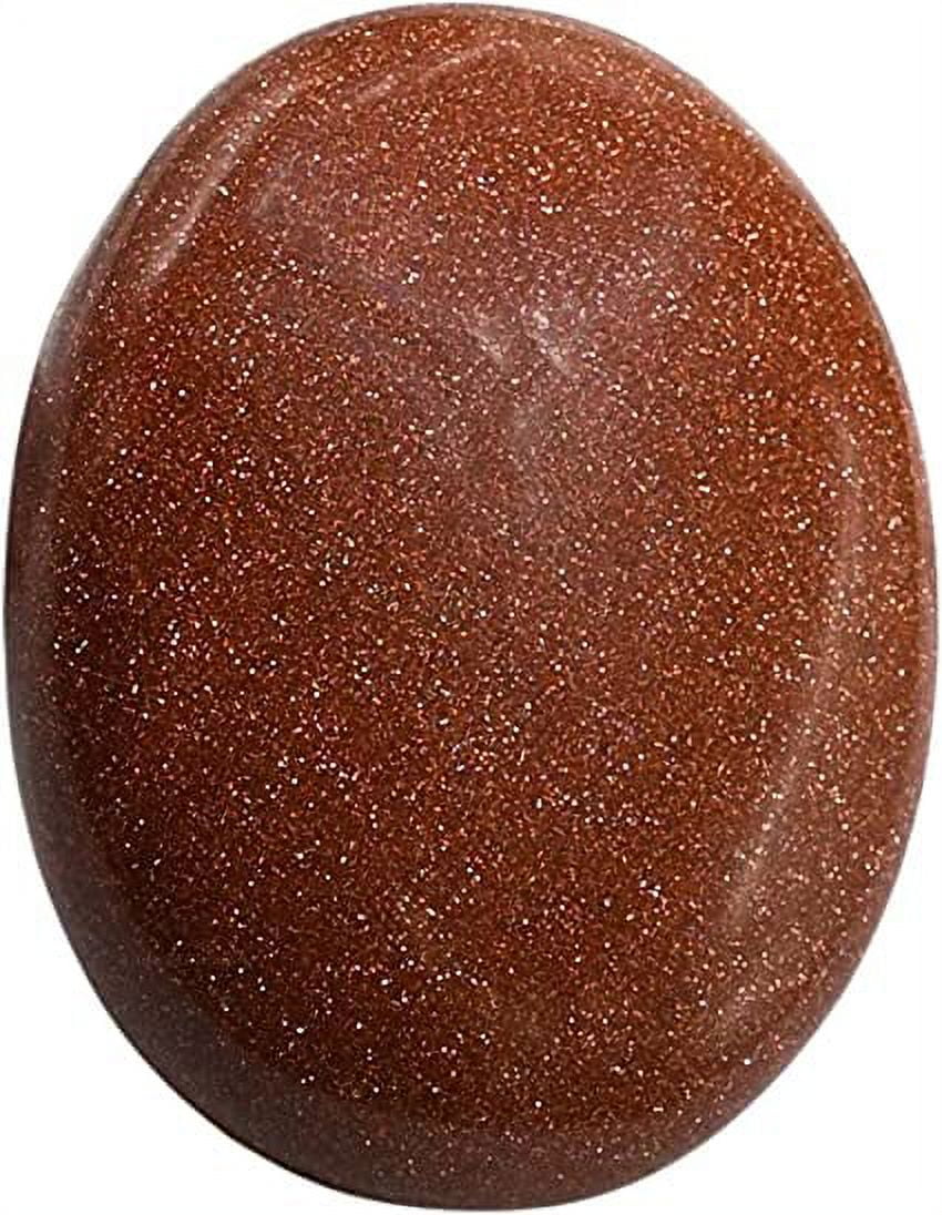 Red Goldstone Crystal Palm Stone - Walmart.com