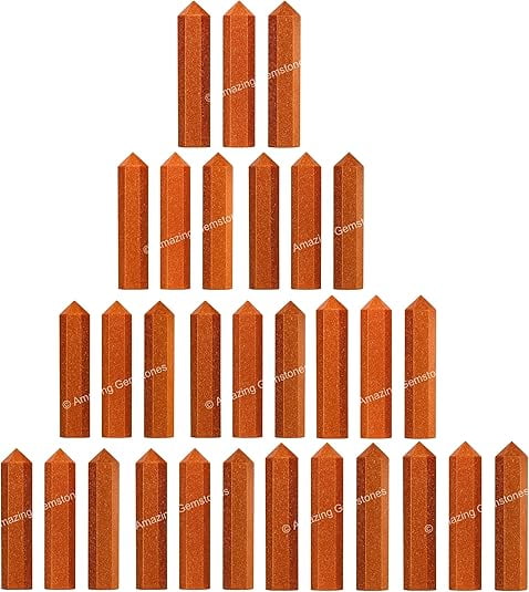 Red Goldstone Crystal Points, Healing Crystals for Crafts, Crystal Grid ...