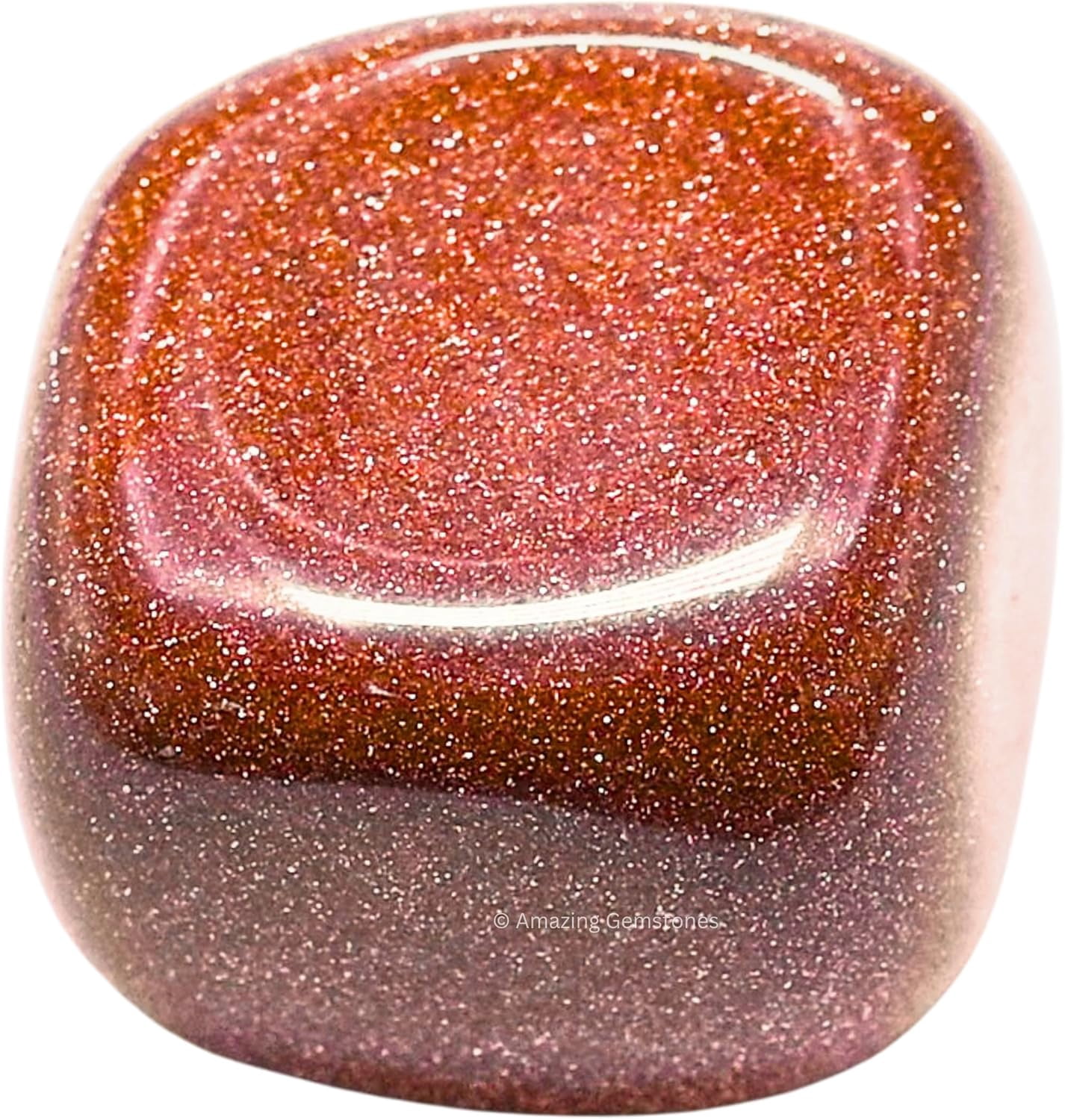 Red Goldstone Crystal Tumbled Stones Polished Rocks (1 OZ) - Walmart.com