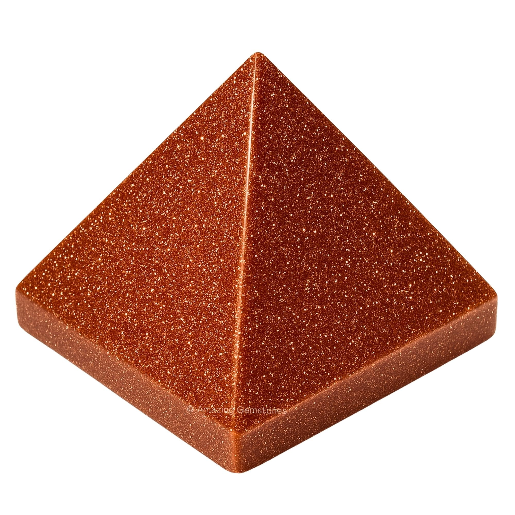 Red Goldstone Pyramid Crystal Healing Stones - 1.5" Inch - Walmart.com