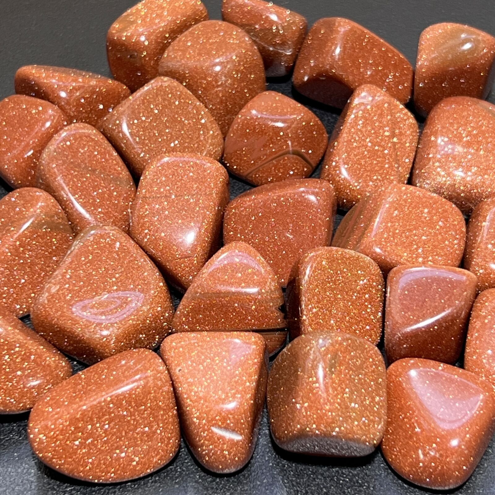 Red Goldstone Tumbled (1/2 lb)(8 oz) Bulk Wholesale Lot Half Pound ...