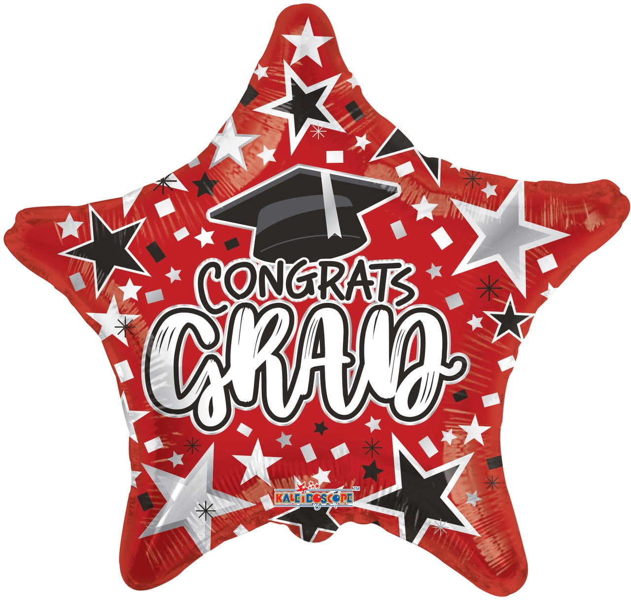 Red Grad Star 18 Inch Foil Mylar Balloon [85366] - Walmart.com
