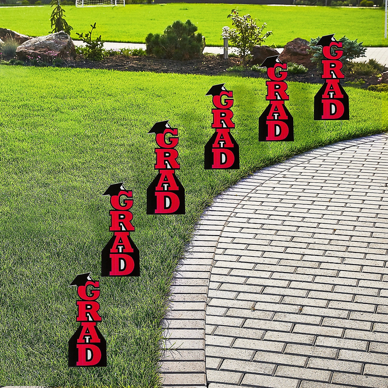 Red Grad with Graduation Cap Vertical Yard Signs Bulk 6 Pc - Walmart.com