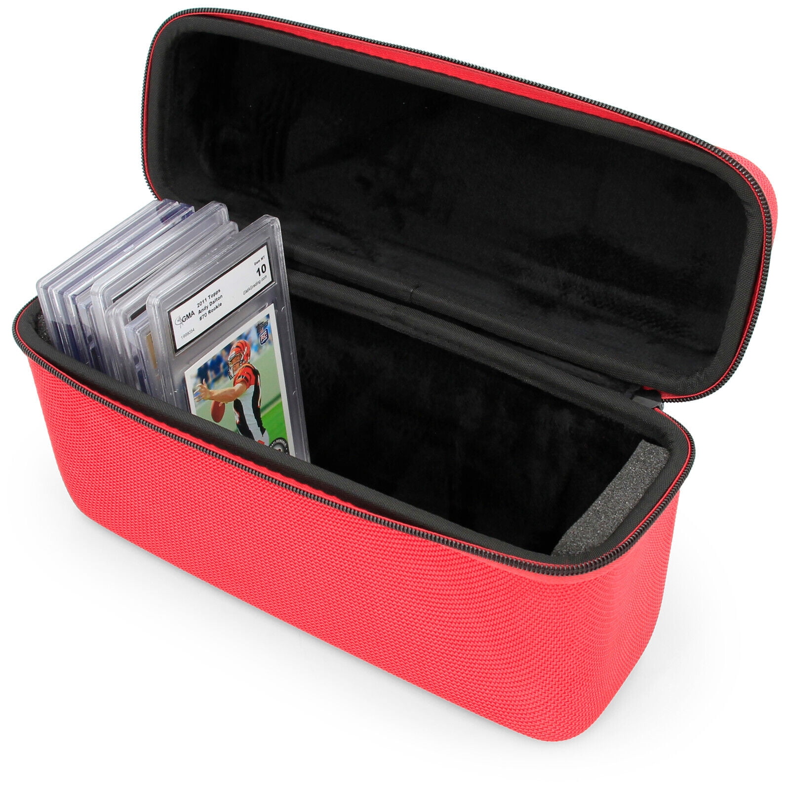 Red Graded Card Case Storage Box For 30+ BGS PSA Sports Trading Cards ...