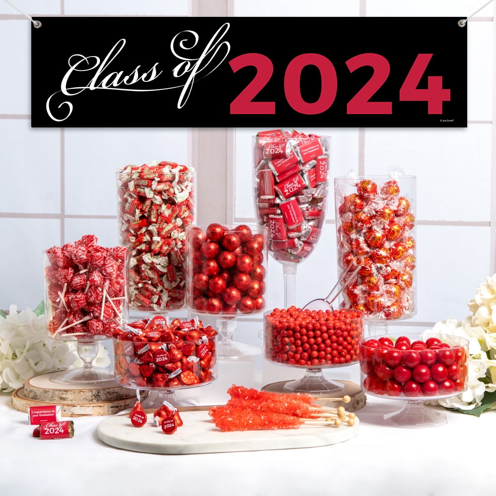 Red Graduation Candy Buffet Class of 2024 Party Favors by Just Candy ...