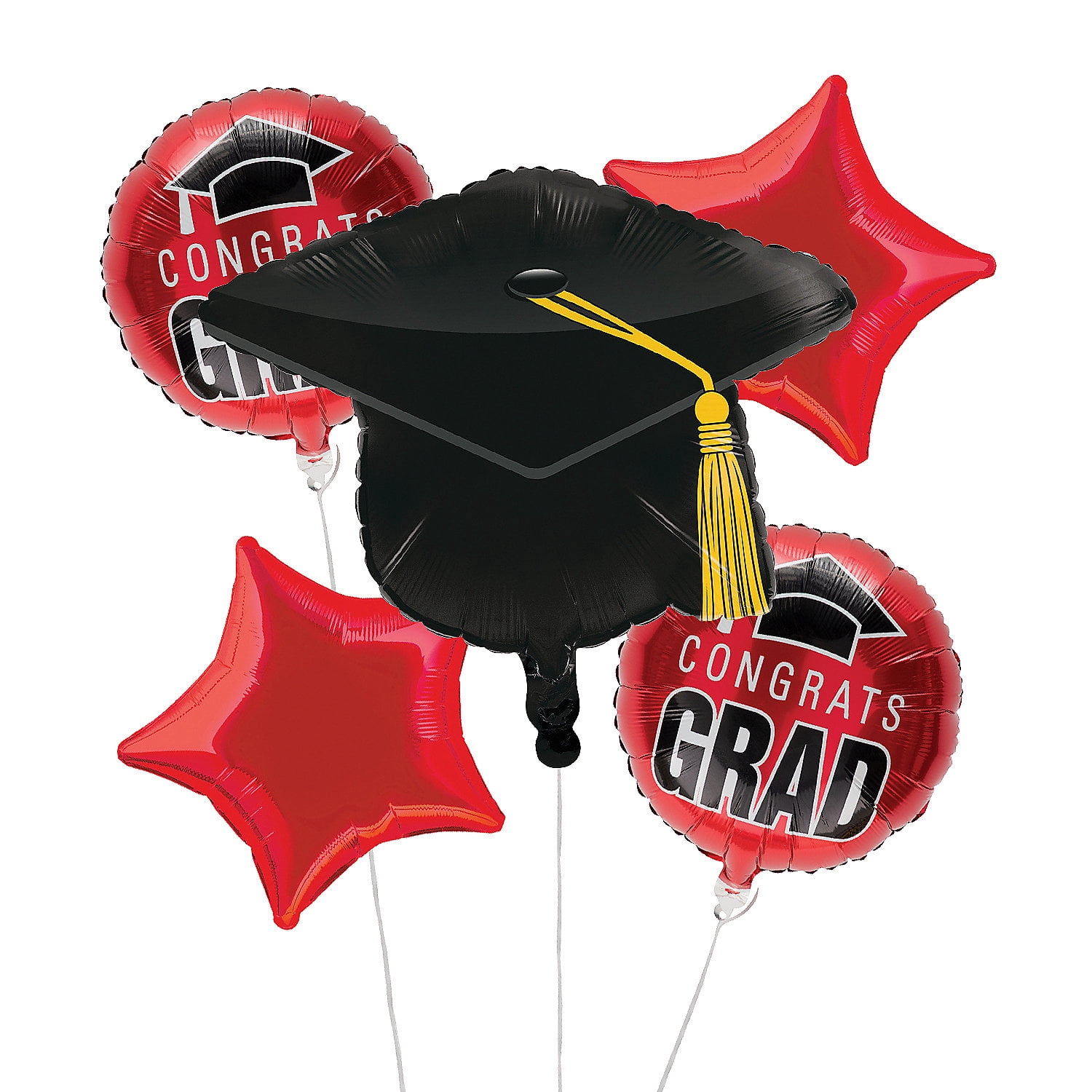 Red Graduation Congrats Grad Balloon Bouquet Kit 14 Pieces - Walmart.com