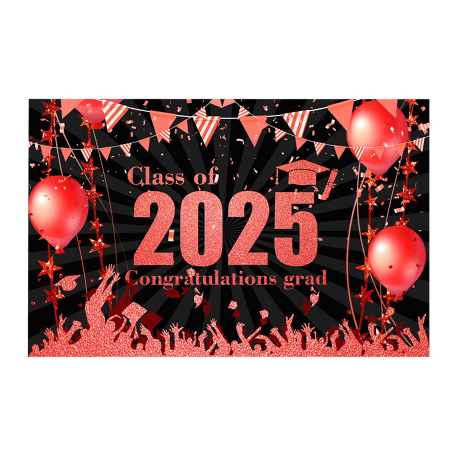 Red Graduation Decorations 2025,Graduation Backdrop,Graduation Party ...
