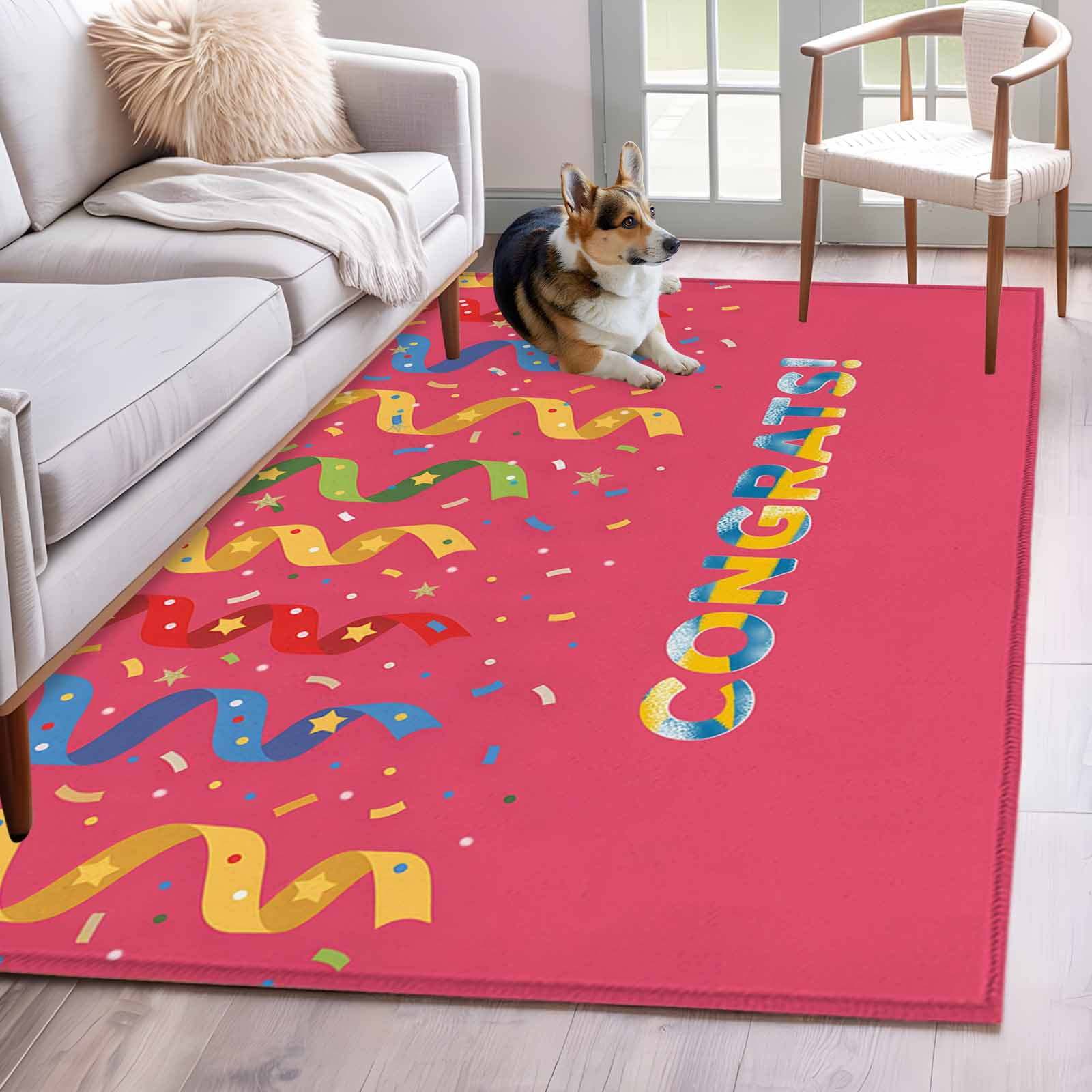 Red Graduation Season Area Rug 4x6 Washable Rug Non Slip Funny Words ...