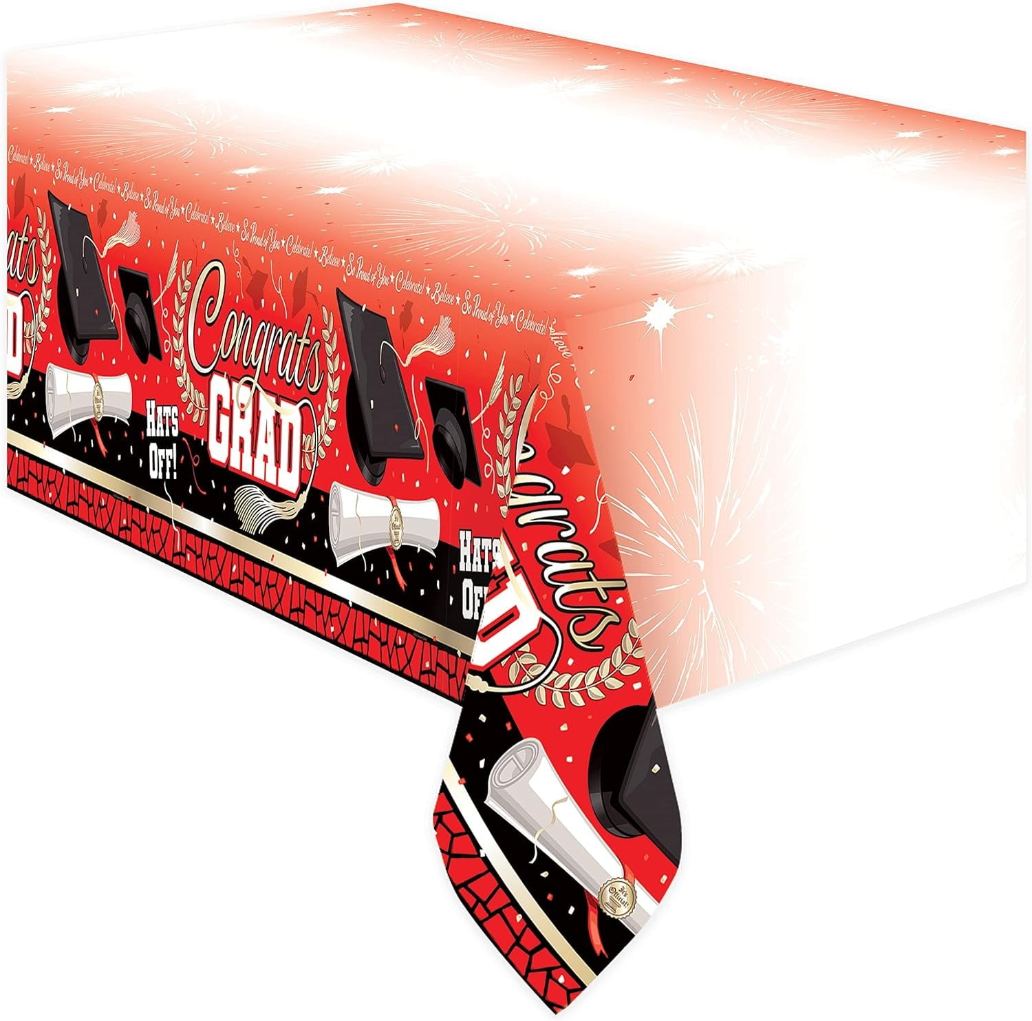 Red Graduation Tablecloth 2 Pack - Red Graduation Party Supplies ...