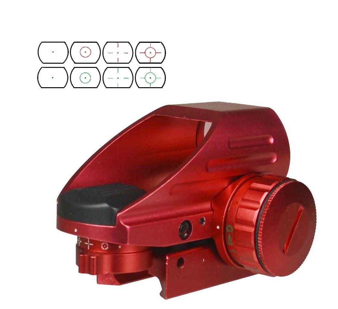 Red & Green Adjustable Dot Reflex Sight Scope Holographic Picatinny ...