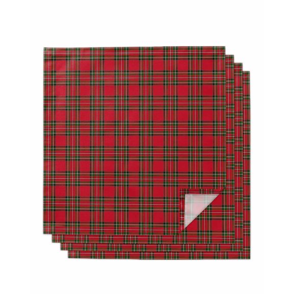 Fennco Styles Buffalo Plaid Checkered Classic Cotton Blend Tabletop ...