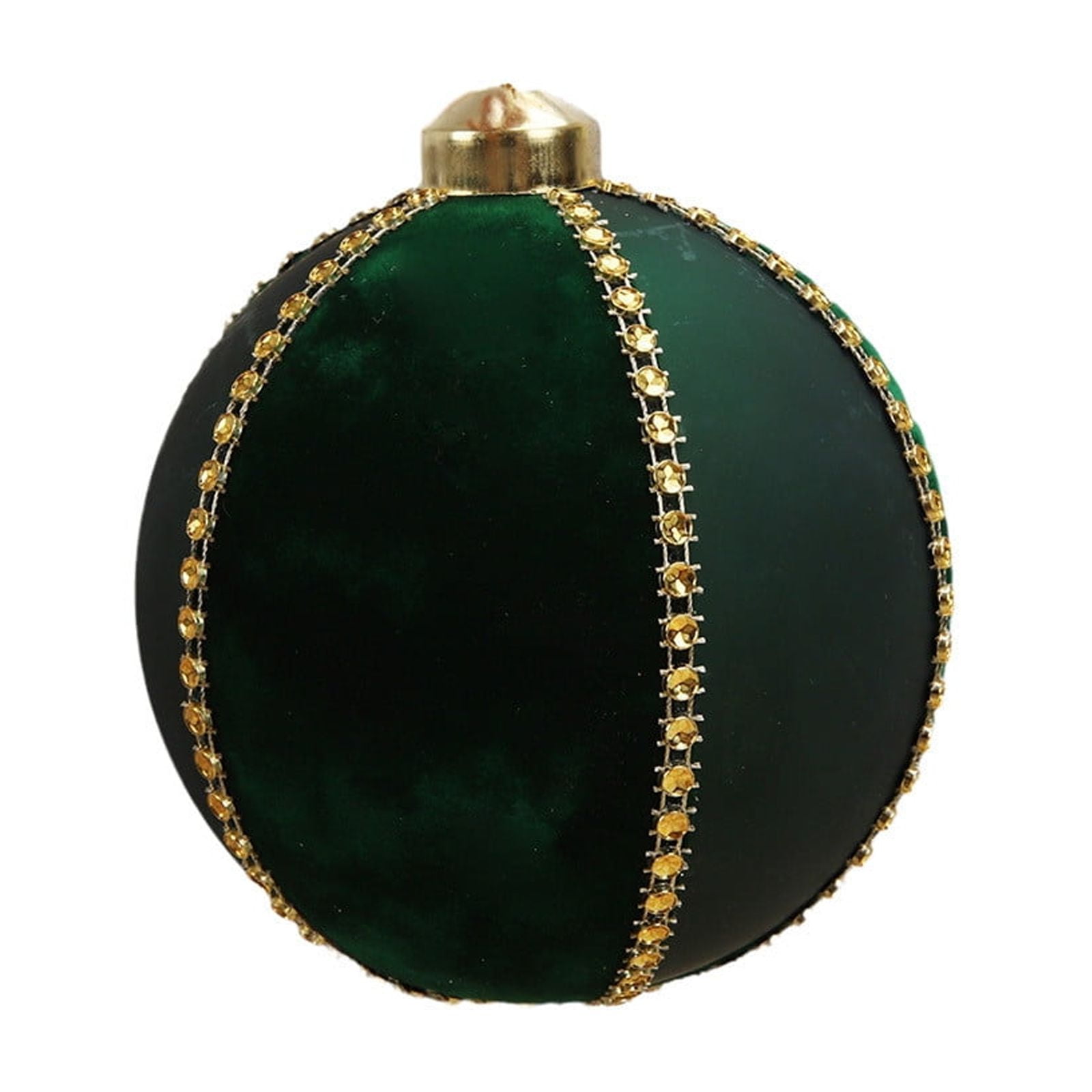Red Green Flocking Christmas Hanging Balls Holiday Decorations for ...