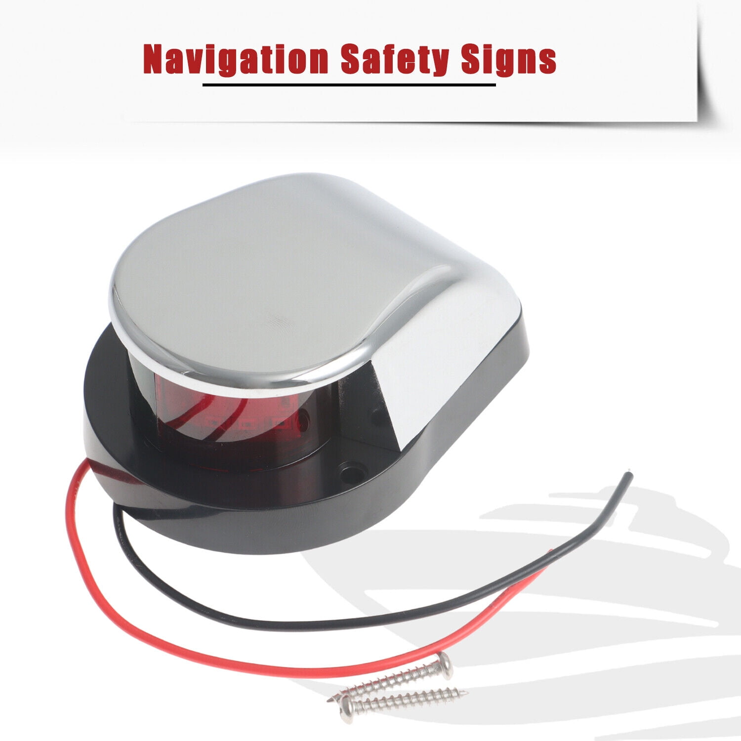 Red & Green LED Rudder Front Navigation Lights Replacement Fit for Boat ...