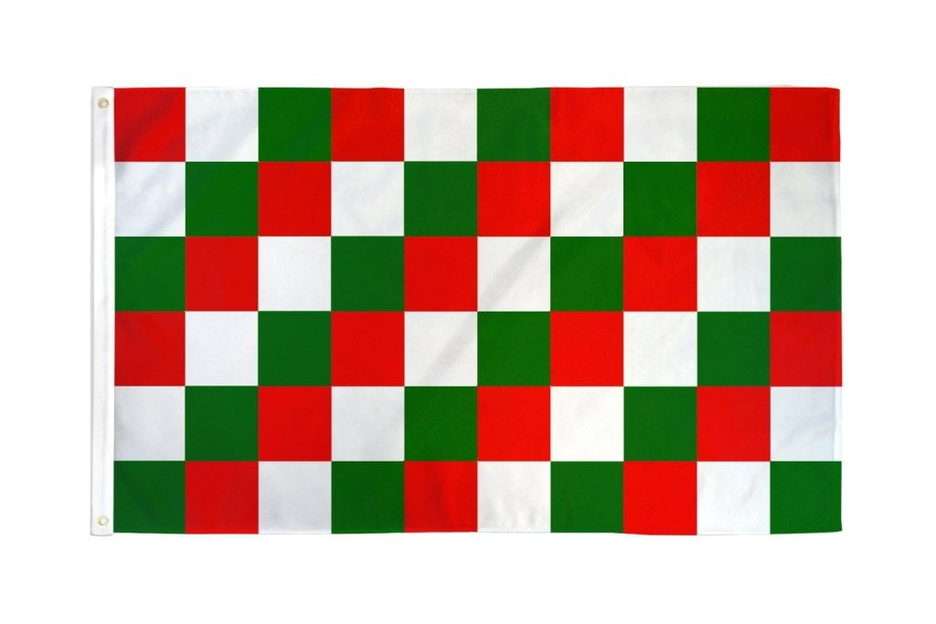 Red, Green & White Checkered Flag 3x5ft Poly - Walmart.com