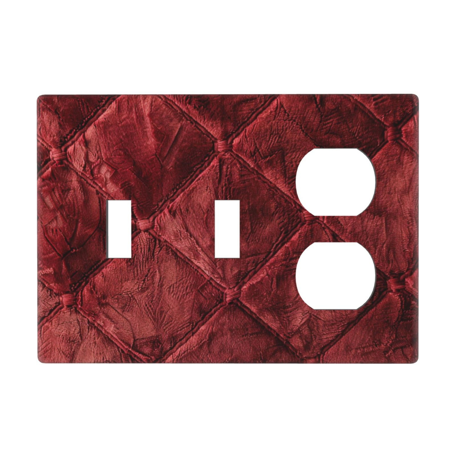 Red Grid 3 Gang Toggle Light Switch Cover Decorative Switch Plates and ...