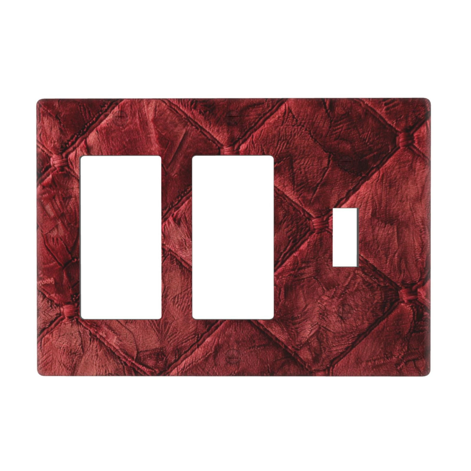 Red Grid 3 Gang Toggle Light Switch Cover Decorative Switch Plates and ...