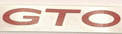 Red Grille Emblem "GTO" Overlay Decal (Non-SAP) 2004-2006 Pontiac GTO ...