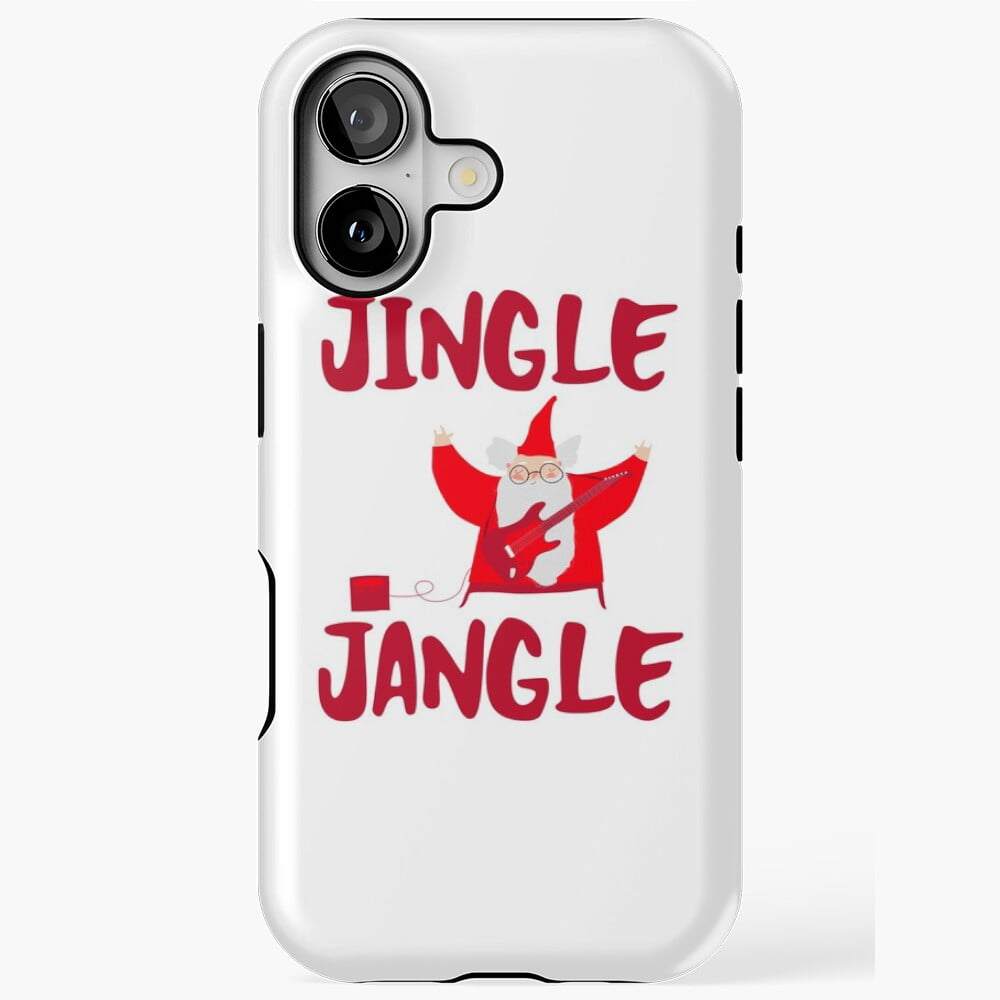 Red Guitar Jingle Jangle Christmas Pattern for iPhone 17 through 11 Pro ...