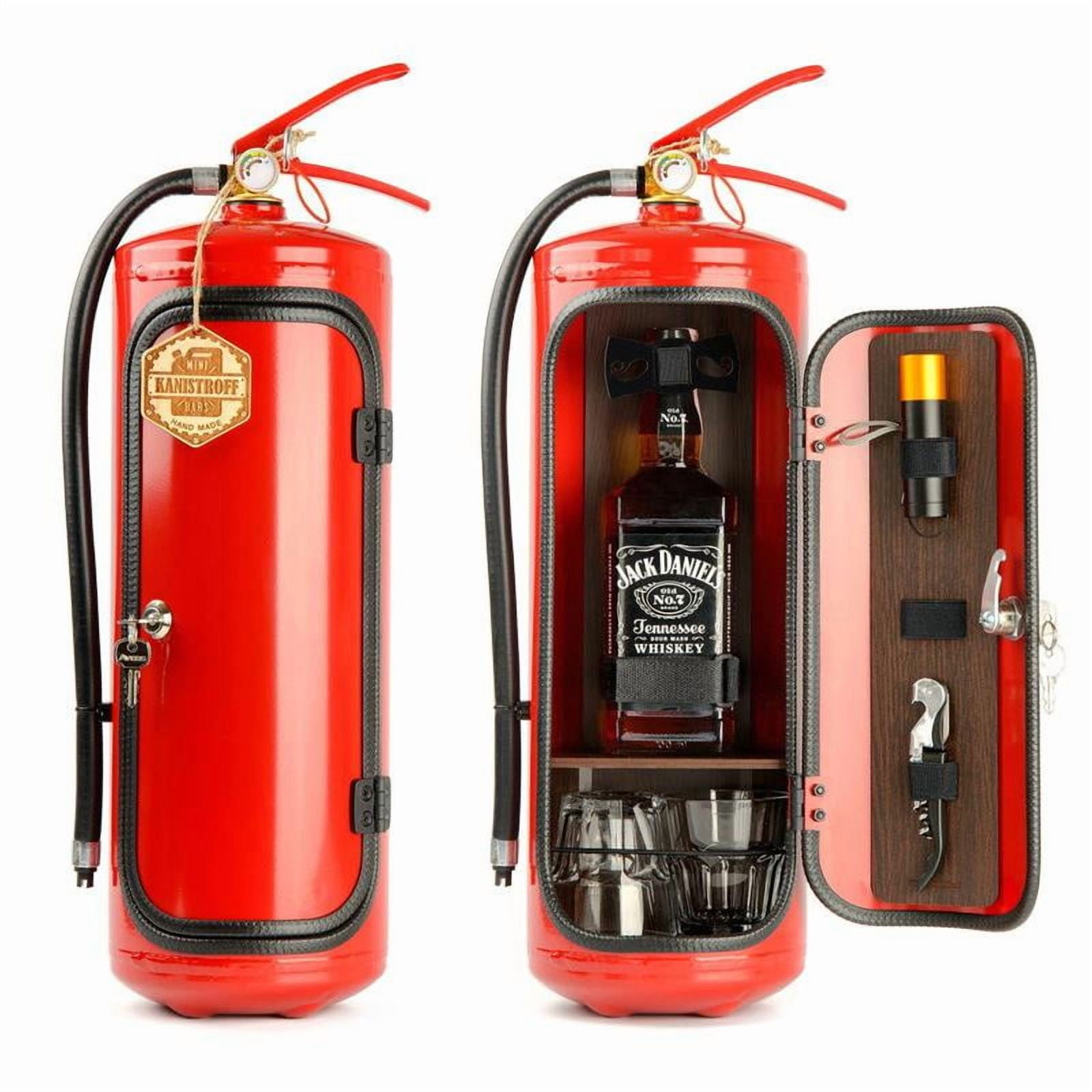Red Handmade Novelty Fire Extinguisher Shape Wine Cabinet Decoration ...