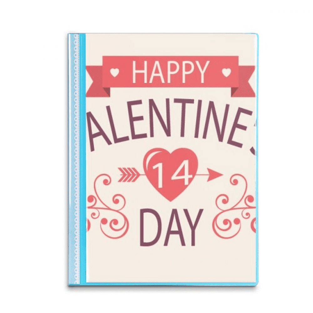 Red Happy Valentine's Day 14 Heart Arrow Book Sheet Protectors ...