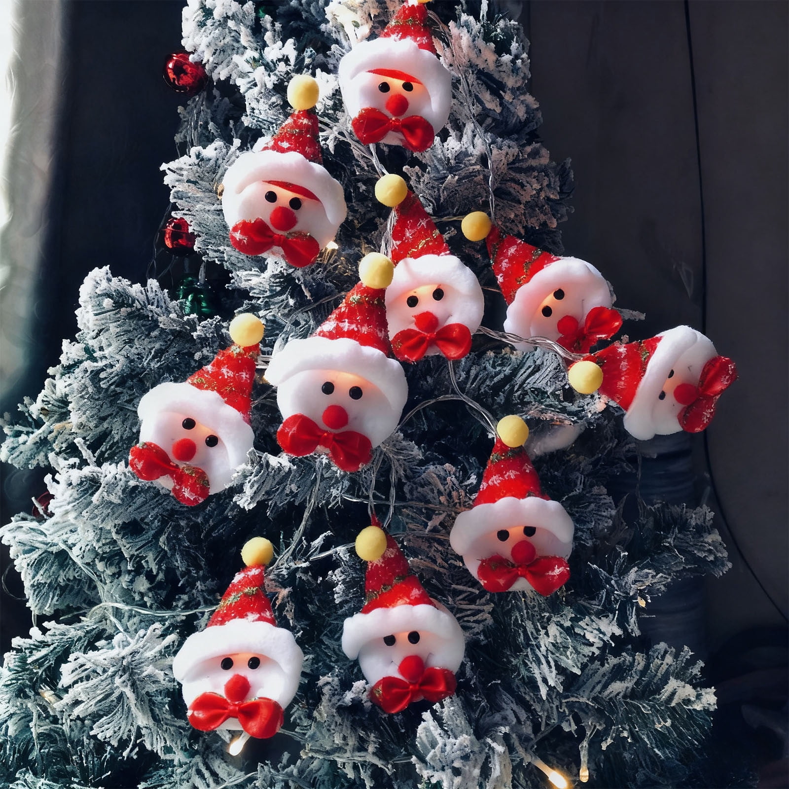 Red Hat Snowman Christmas String Lights, 64.96 Inch 100 LED Outdoor ...
