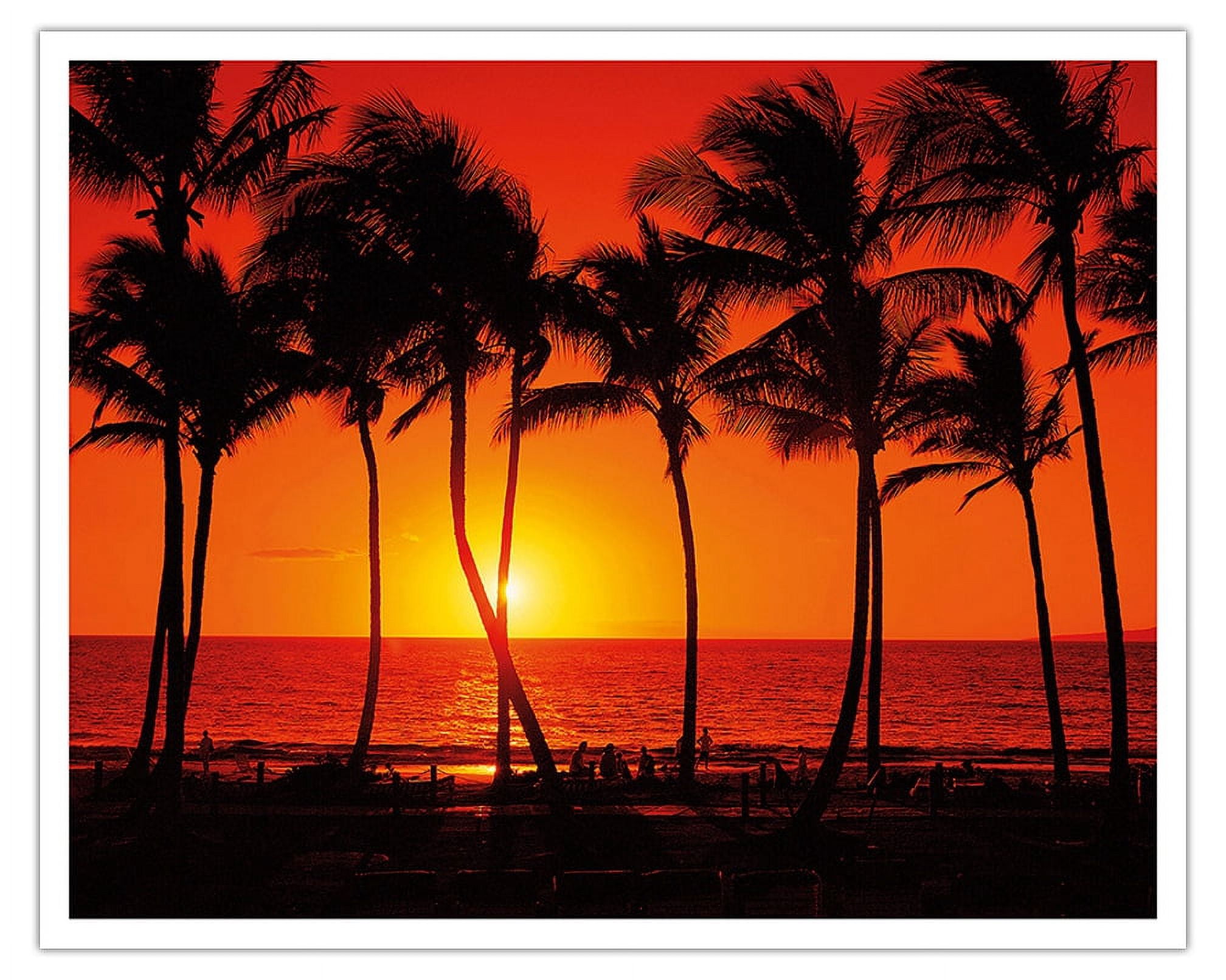 Red Hawaiian Sunset - From an Original Color Photograph by Randy Jay ...