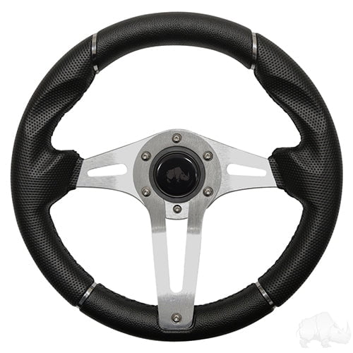Red Hawk RHOX Steering Wheel, Challenger Black Grip/Brushed Aluminum ...