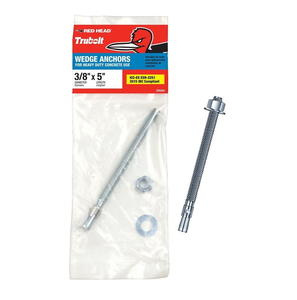 Red Head 12022 Hex-Nut-Head Solid Concrete Wedge Anchors, Each ...