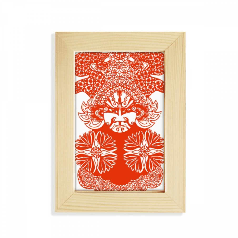Red Head Beijing Opera Paper-cut Desktop Display Photo Frame Picture ...