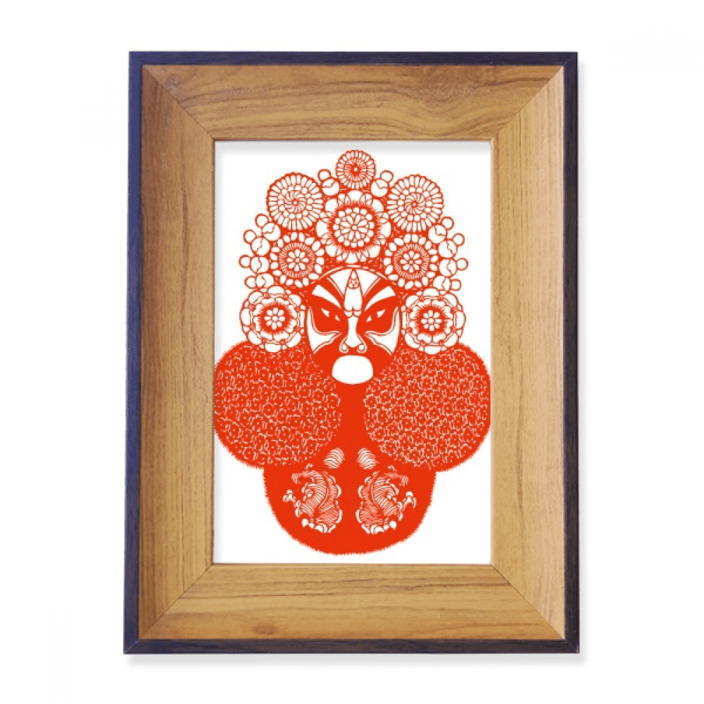 Red Head Paper-cut Beijing Opera Pattern Photo Frame Exhibition Display ...