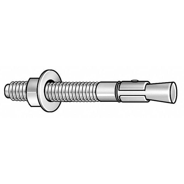 Red Head Wedge Anchor,3/4"-10,Steel,3/4 in,PK10 WS-3484 - Walmart.com